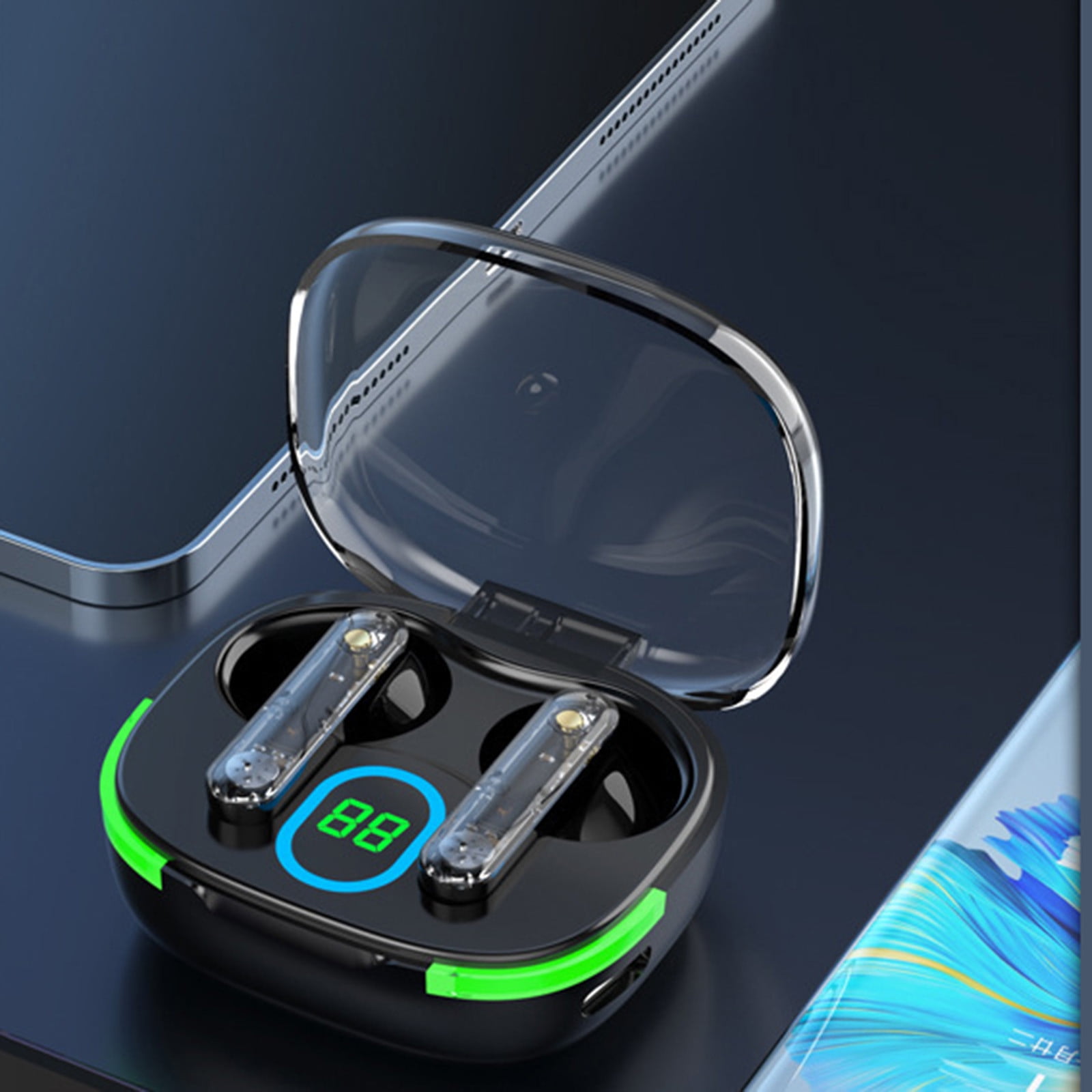Ozmmyan Wireless Earbuds Bluetooth 5.3 In Ear Light Weight Headphones ...