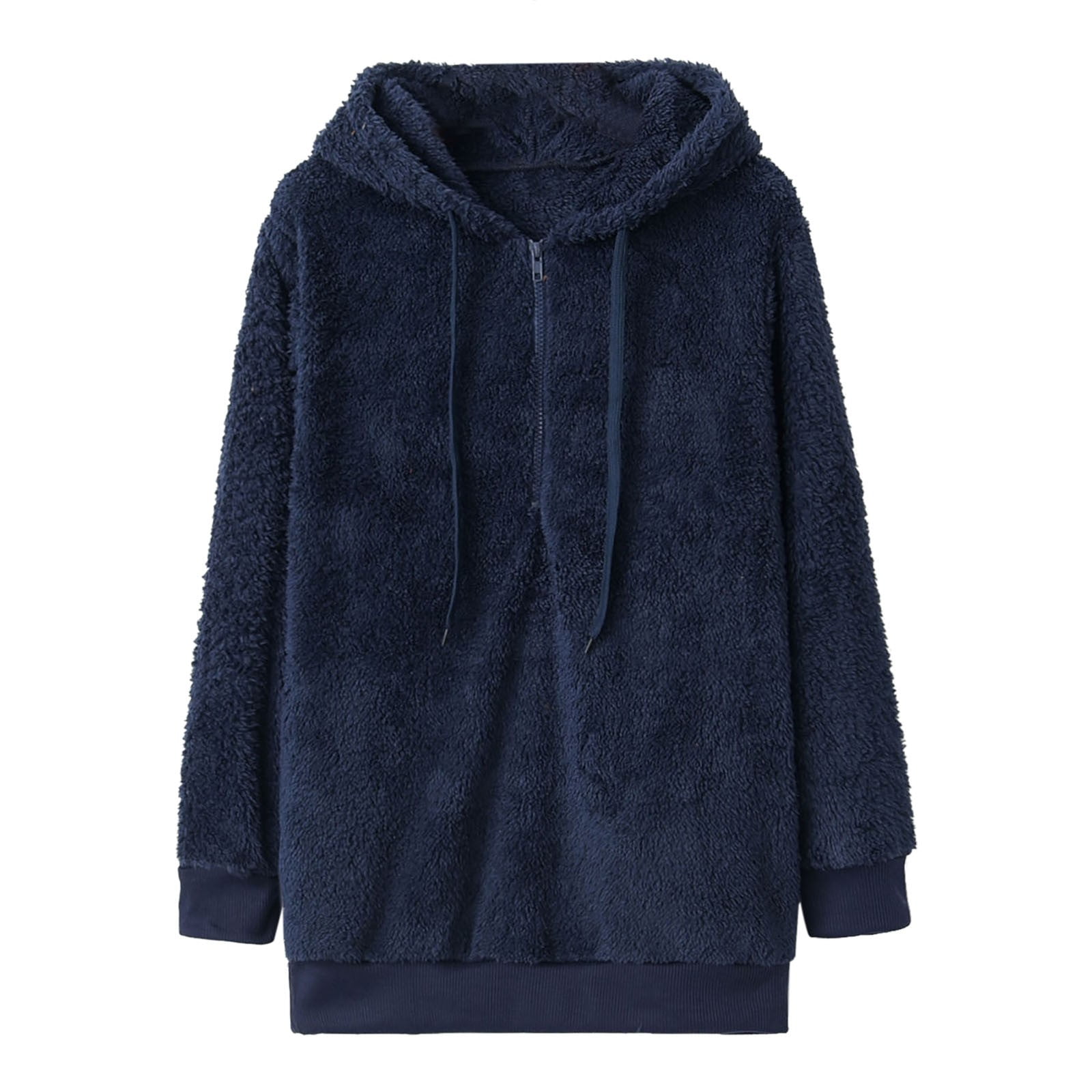 Ozmmyan Women's Sherpa Winter Jacket Casual Quater Zip Sweater Womens ...