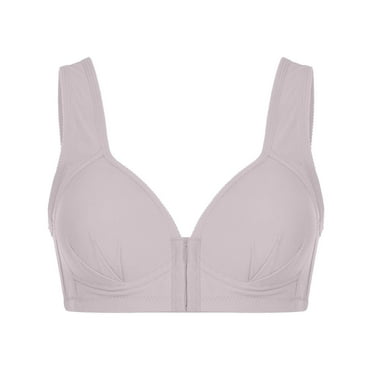 Censtreet 5PCS Women's Front Closure Bra Underwire Unpadded Plus Size Full Coverage T-Shirt ...