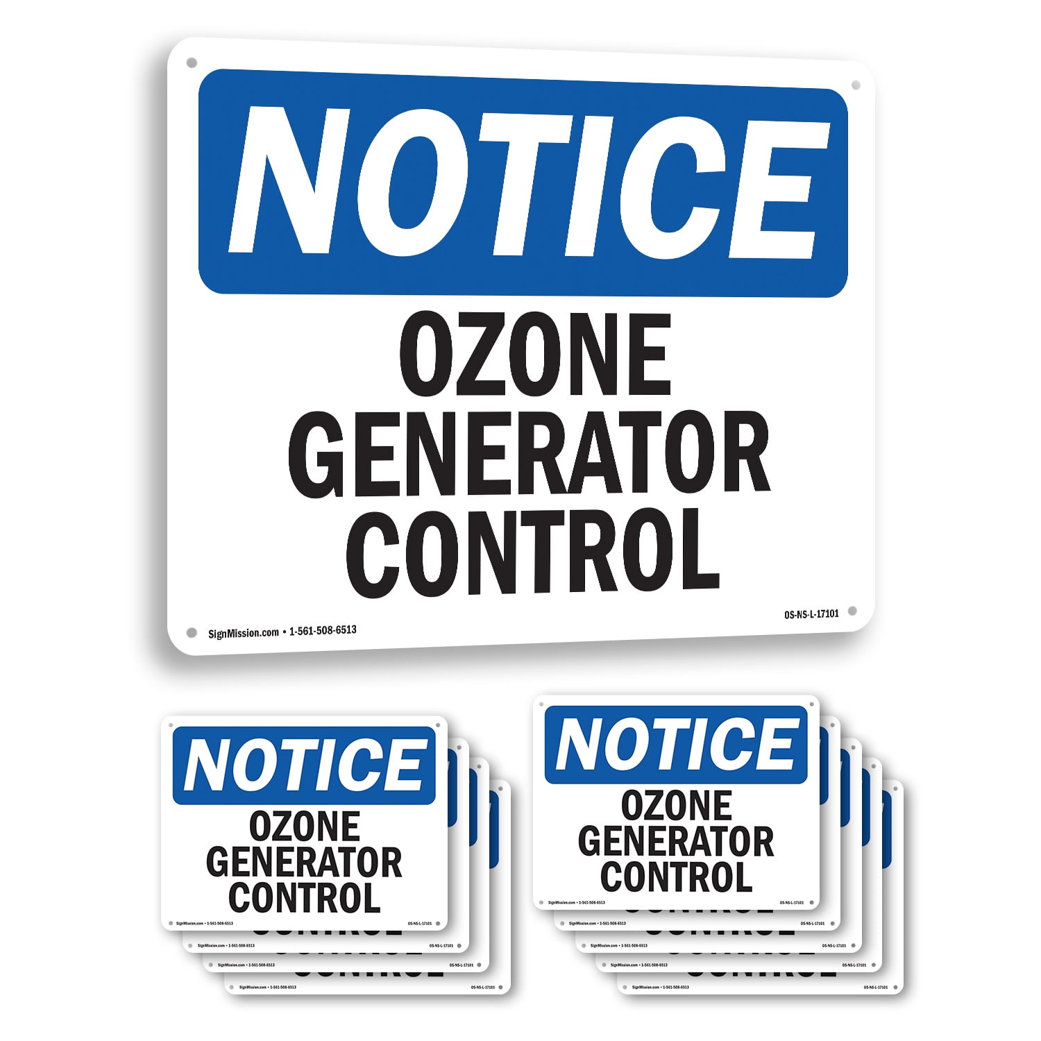 Ozone Generator Control OSHA Notice Aluminum Sign 10 Inch x 7 Inch - 10 ...