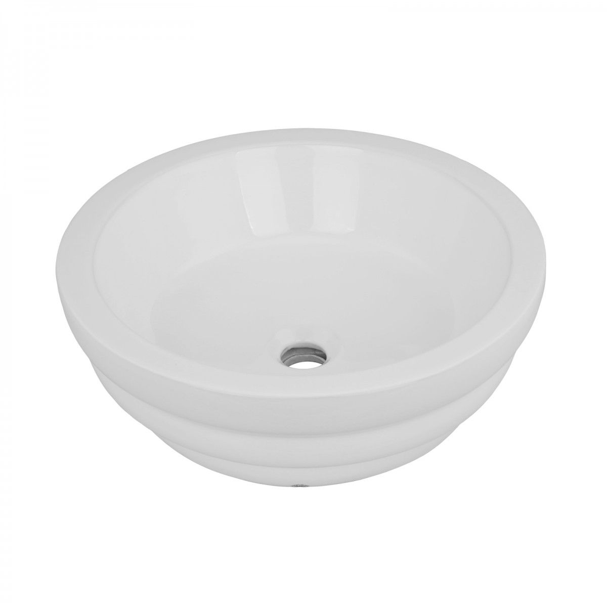 Ozone Round Bathroom Vessel Sink Vanity Counter Top 17.75 Inch Dia ...