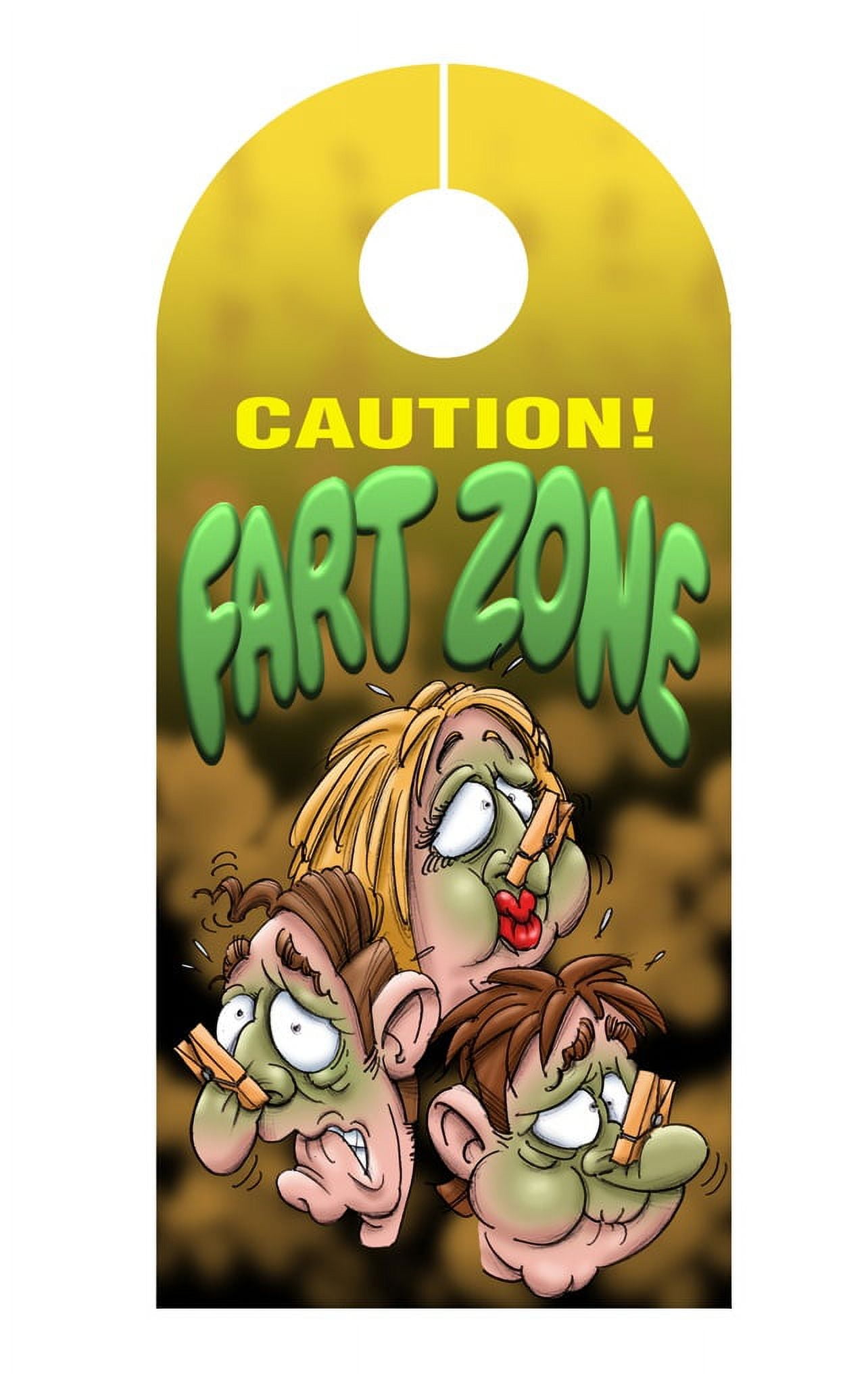 Ozze Caution Fart Zone & Fart Free Zone Door Hanger Joke Novelty Gag Gift - Walmart.com