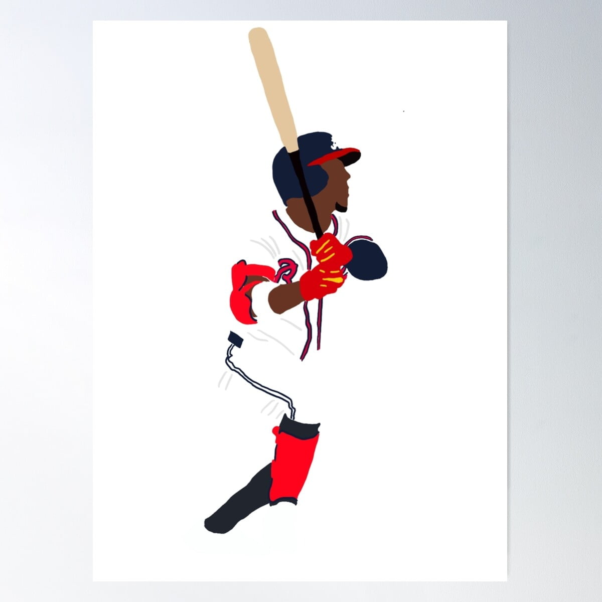 Ozzie Albies Poster Wall Art, Modern Wall Decor, 24x36 UNFRAMED - Walmart.com