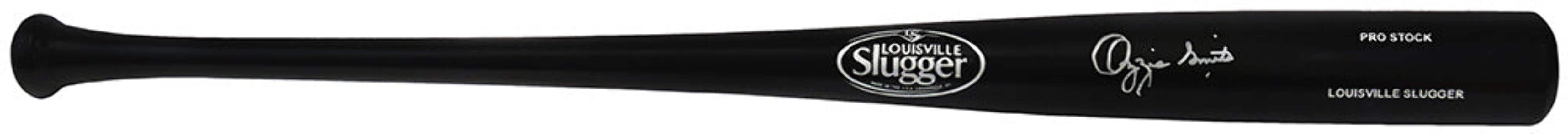 Ozzie Smith Signed Louisville Slugger Pro Stock Black Baseball Bat ...
