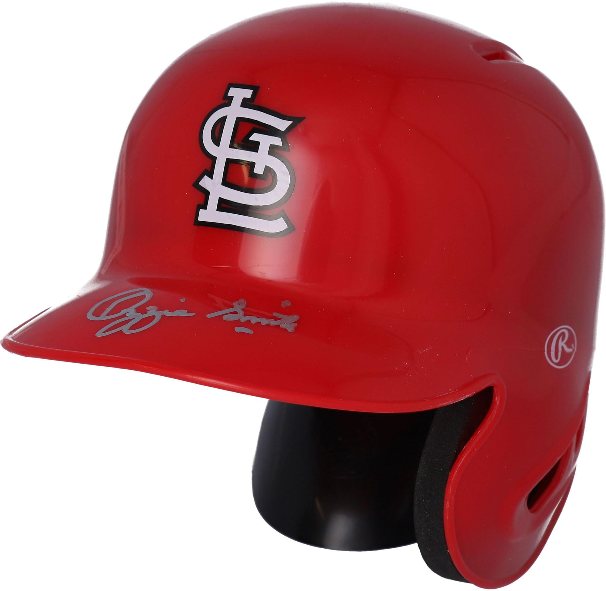 Ozzie Smith St. Louis Cardinals Autographed Mini Batting Helmet ...