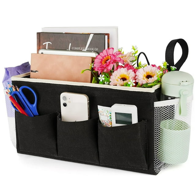Ozzptuu Large Bedside Caddy, Storage Organizer, Hanging Bag with ...