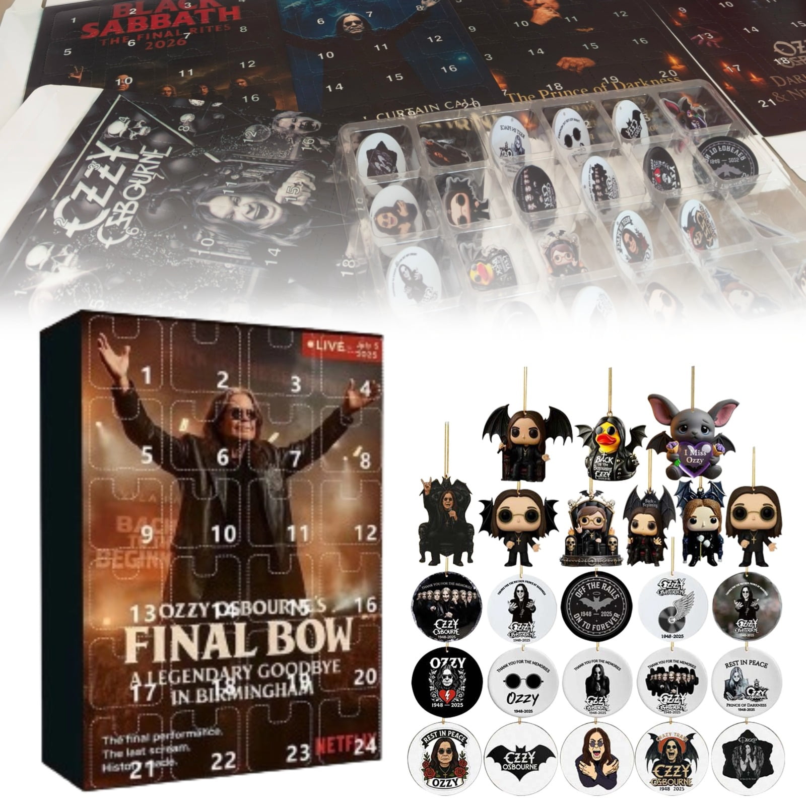 Ozzy Advent Calendar 24 PCS Ozzy Duck Keychain Ornament Countdown ...