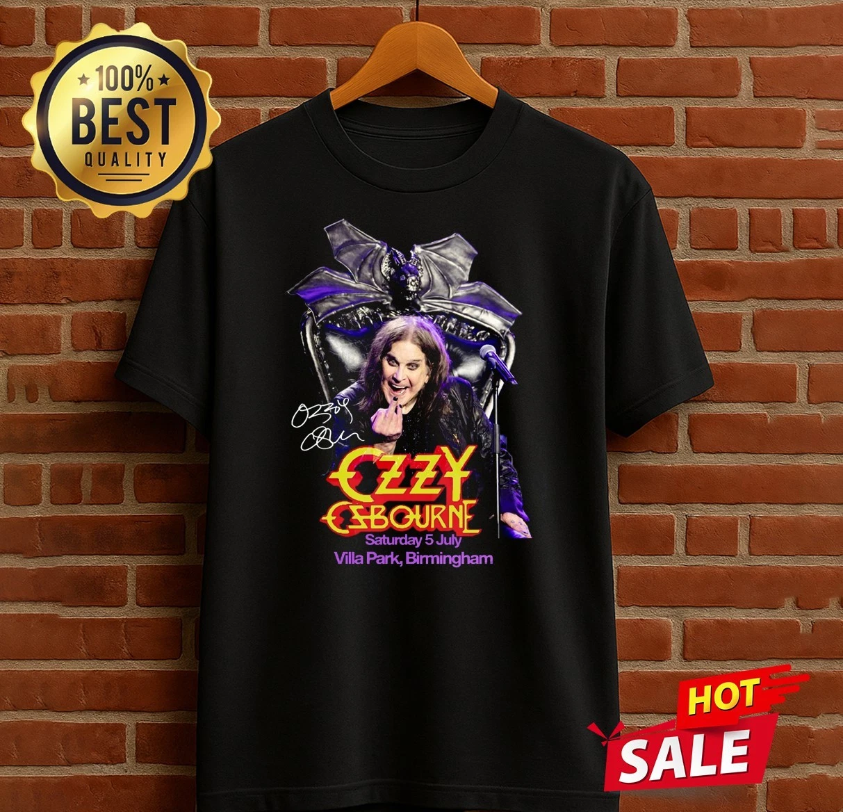 Ozzy Osbourne Back To The Beginning Villa Park 5 July 2025 T Shirt ...