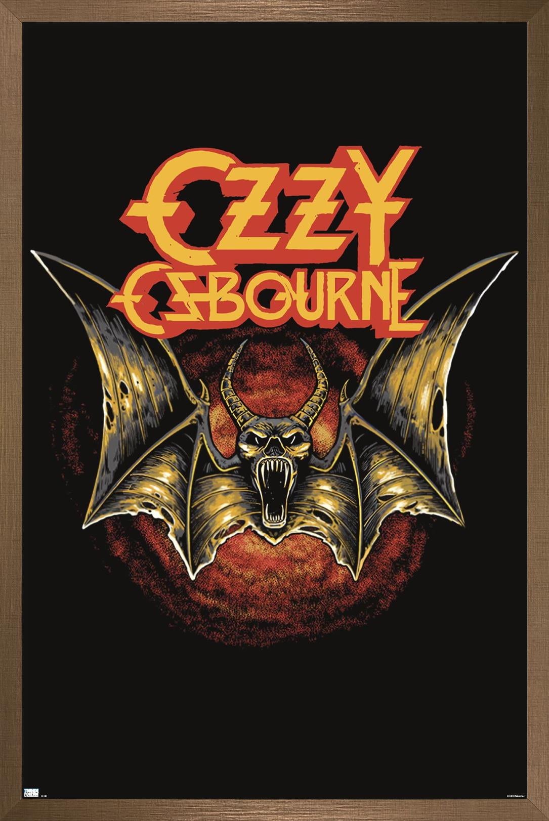Ozzy Osbourne - Bat Logo Wall Poster, 22.375" x 34" Framed - Walmart.com