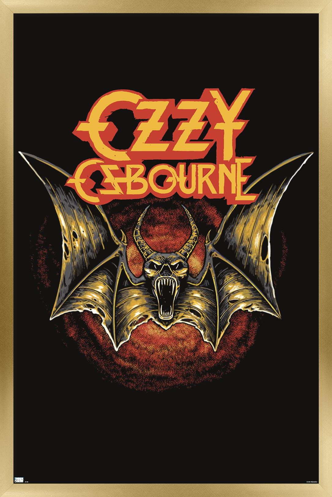 Ozzy Osbourne - Bat Logo Wall Poster, 22.375" x 34" Framed - Walmart.com