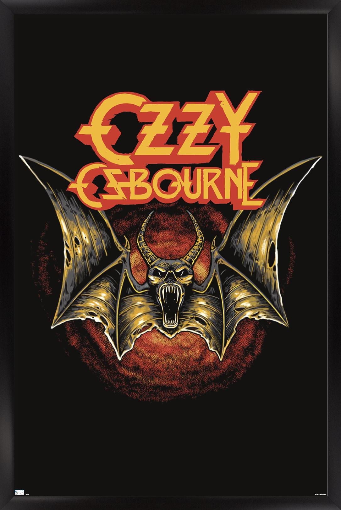 Ozzy Osbourne - Bat Logo Wall Poster, 22.375" x 34" Framed - Walmart.com