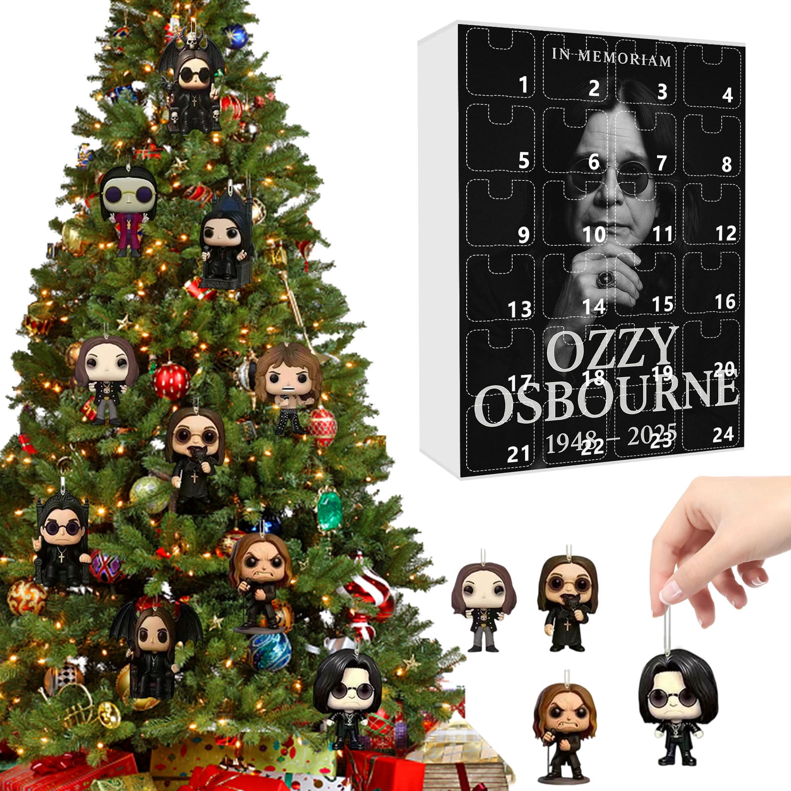 Ozzy Osbourne Collection Blind Box, 2025 Halloween Countdown Calendar with 24 Figurines Toys ...