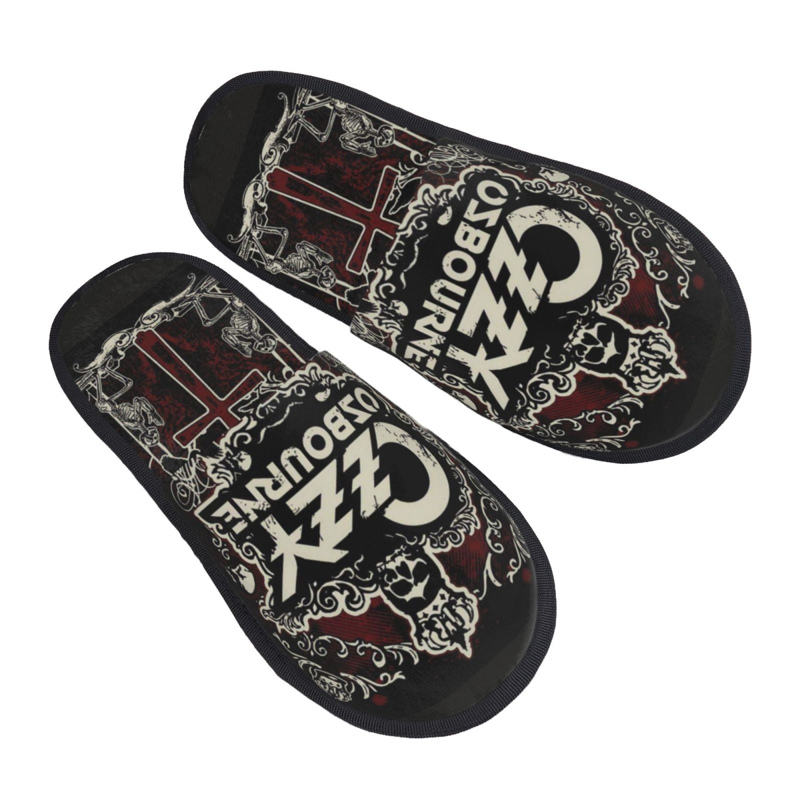 Ozzy Osbourne Furry Slippers For Men Women Fuzzy House Slippers Winter ...