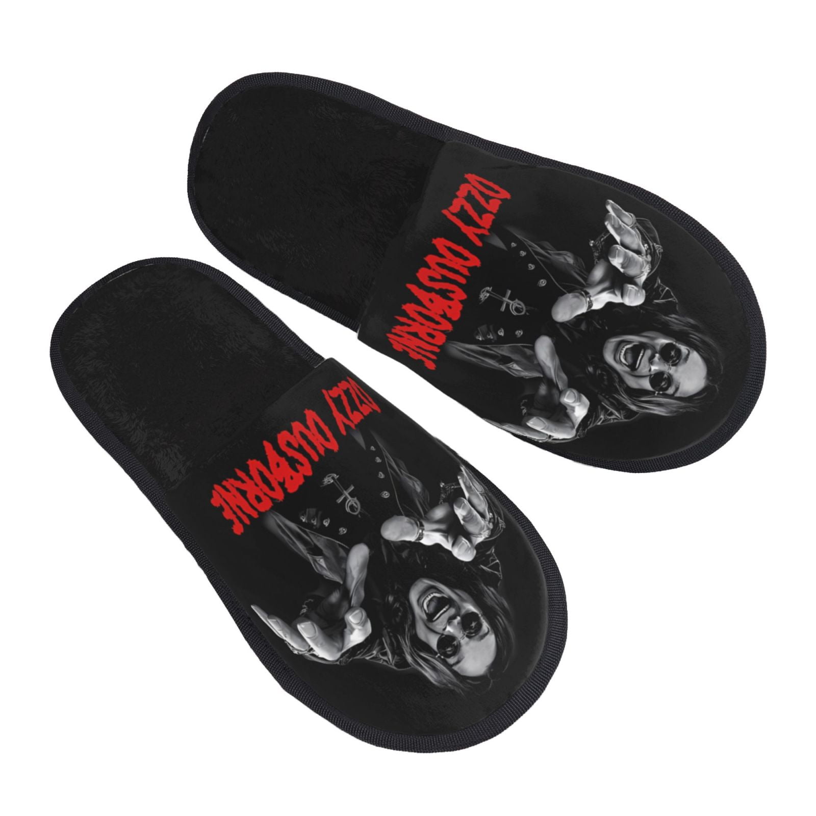 Ozzy Osbourne Furry Slippers For Men Women Fuzzy House Slippers Winter ...