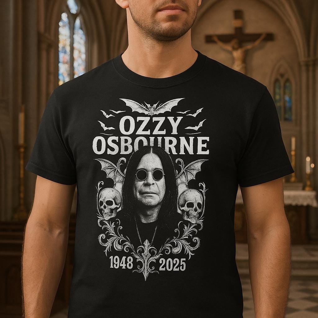 Ozzy Osbourne Memorial Shirt 1948 2025 Tribute Tee Gothic Rock Metal T-Shirt RIP Ozzy Legen ...