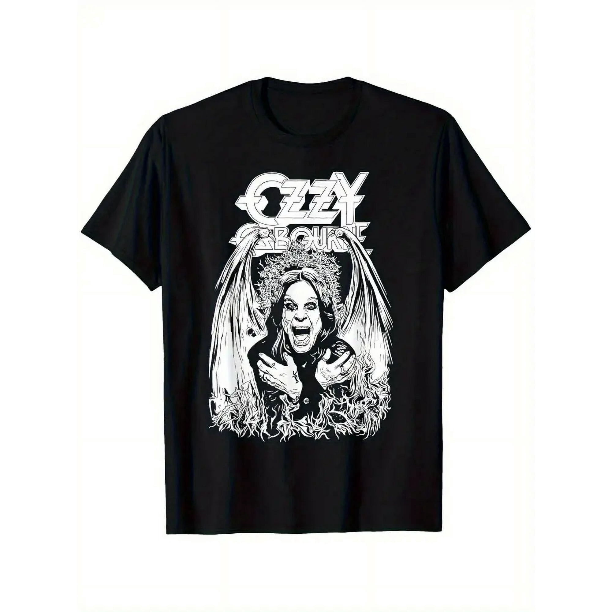 Ozzy Osbourne Men's Crazy Train Graphic T-Shirt - Black Streetwear ...