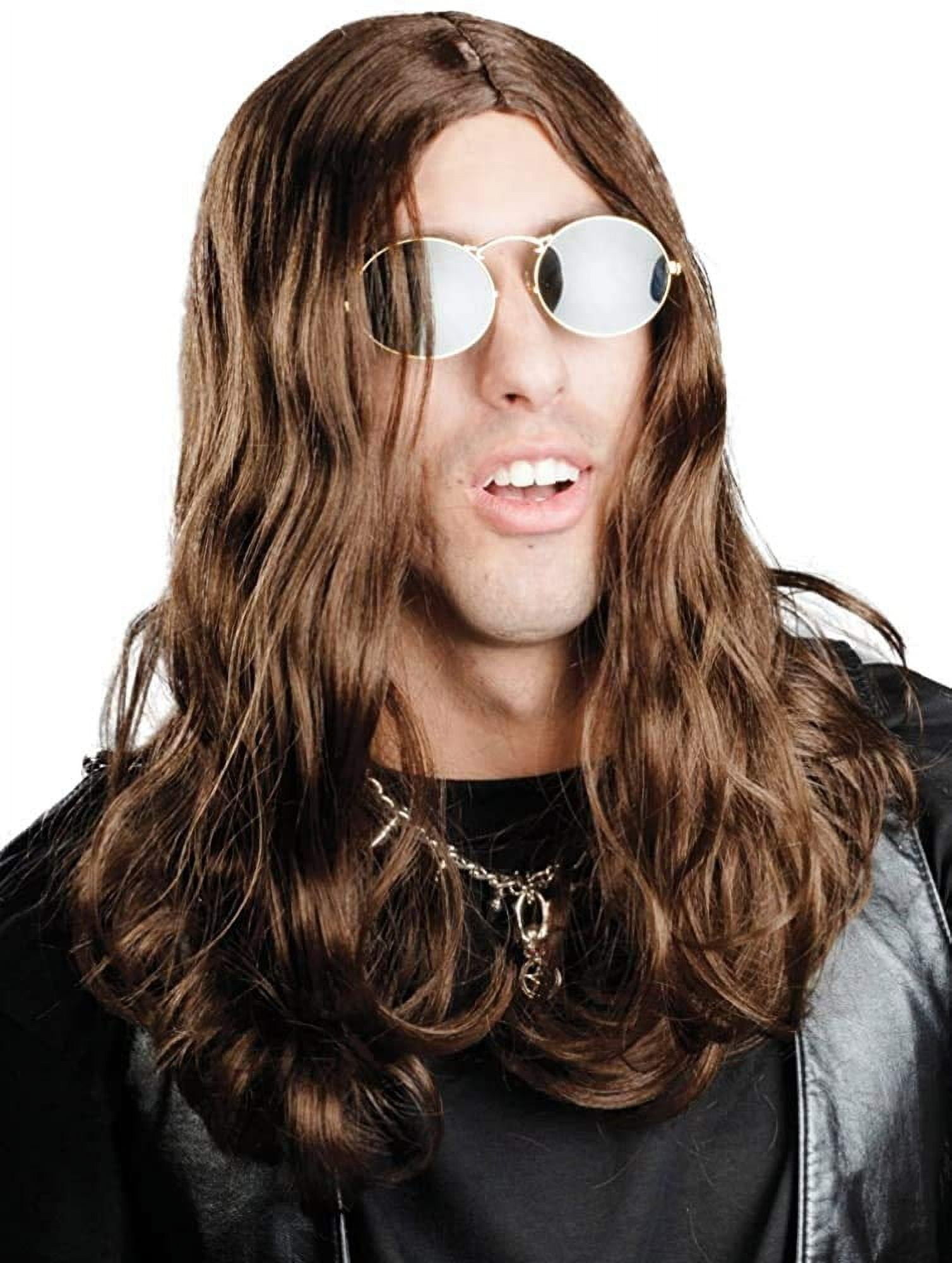 Ozzy Osbourne Ozzi Color Black Enigma Wigs Men's Rocker Long Stringy ...