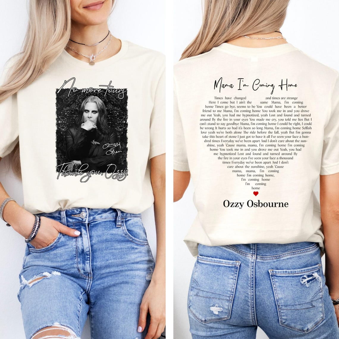 Ozzy Osbourne RIP T-shirt, Osborne, No More Tour, Tribute, Memorial ...