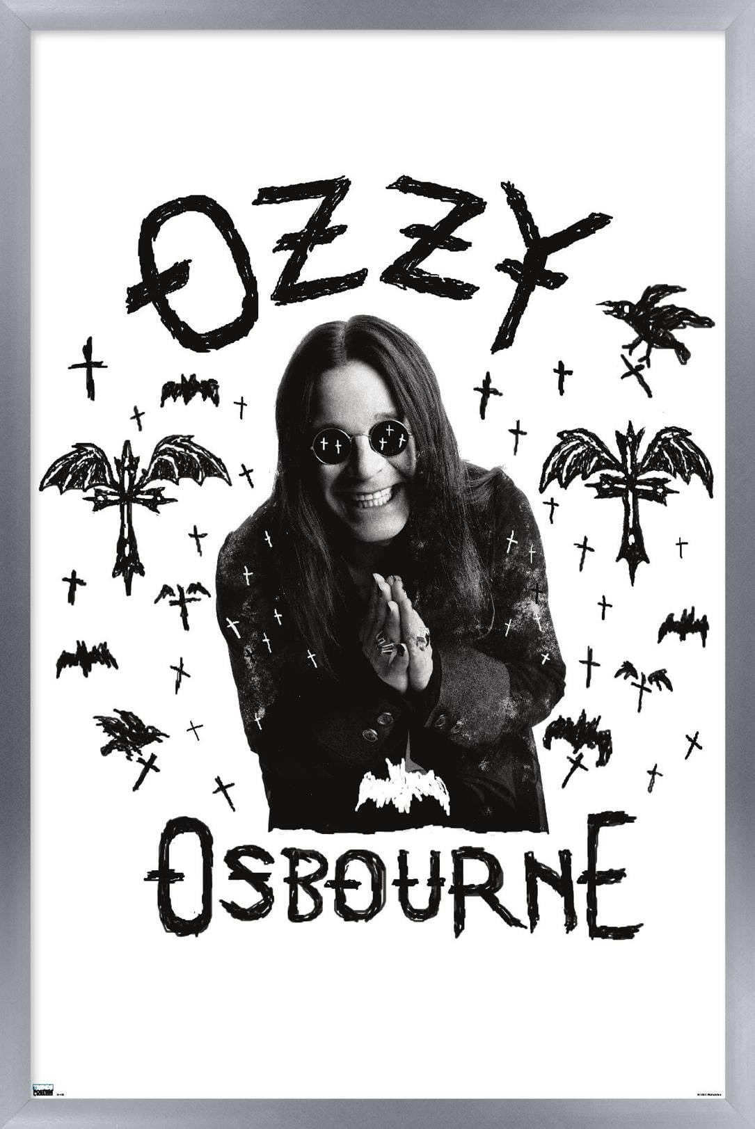 Ozzy Osbourne - Raven, Bat and Crosses Wall Poster, 22.375" x 34 ...