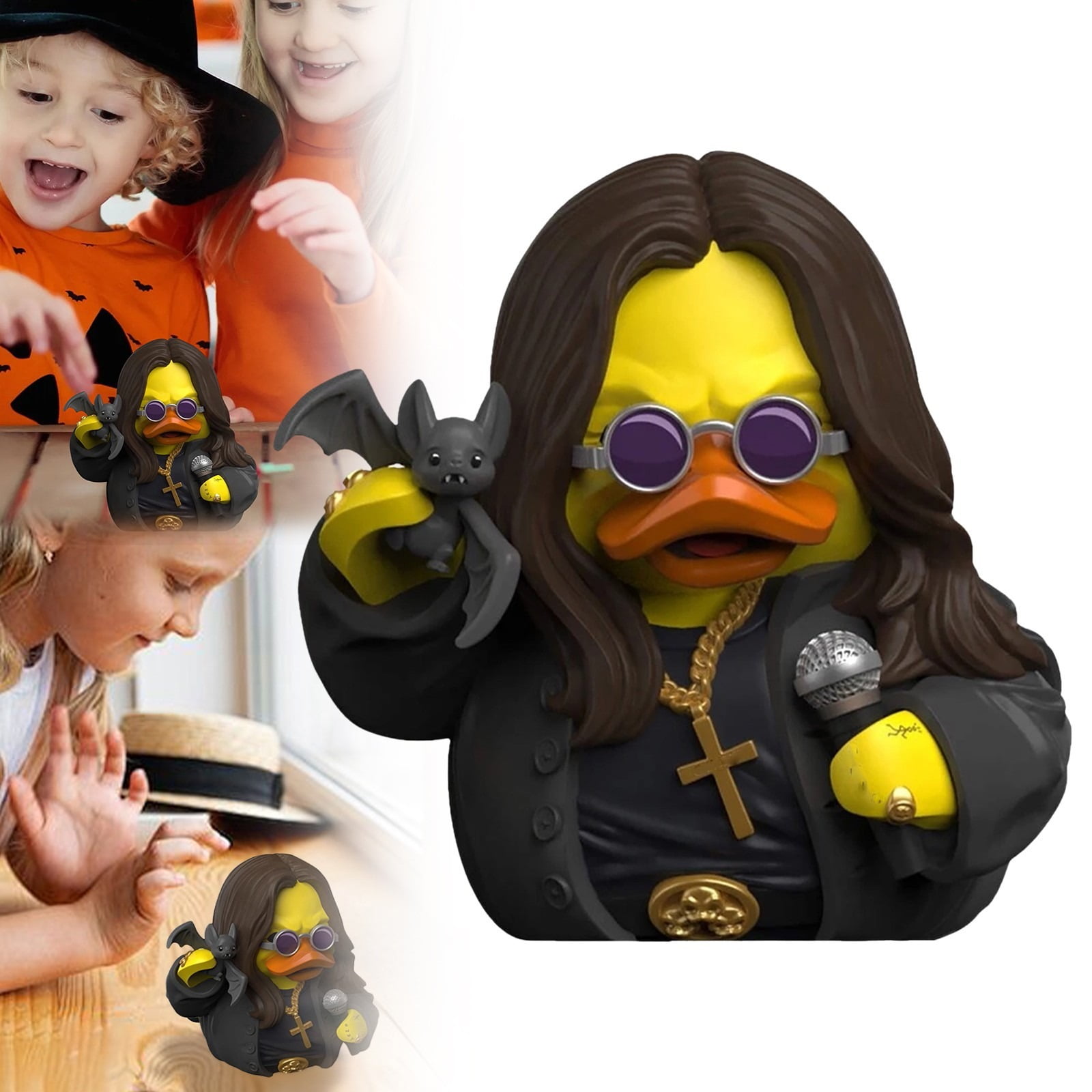 Ozzy Osbourne Rock Duck Collectible - Bat & Microphone Fan Action ...