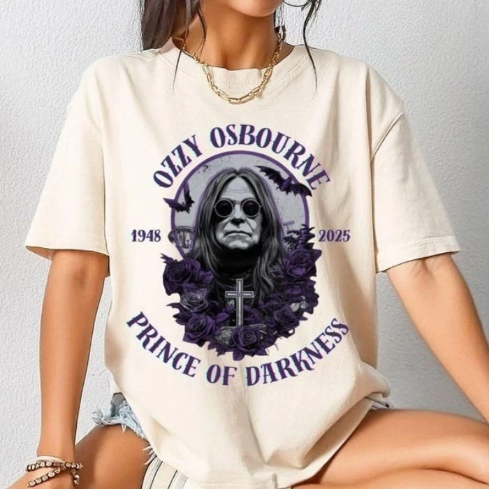 Ozzy Osbourne Shirt, Prince of Darkness, RIP Ozzy Osbourne Shirt, Black ...