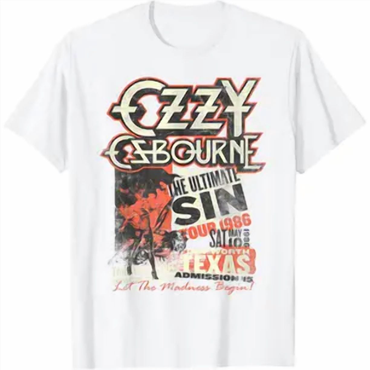 Ozzy Osbourne– The Ultimate Sin Tour T-Shirt Graphic Tees - Walmart.com