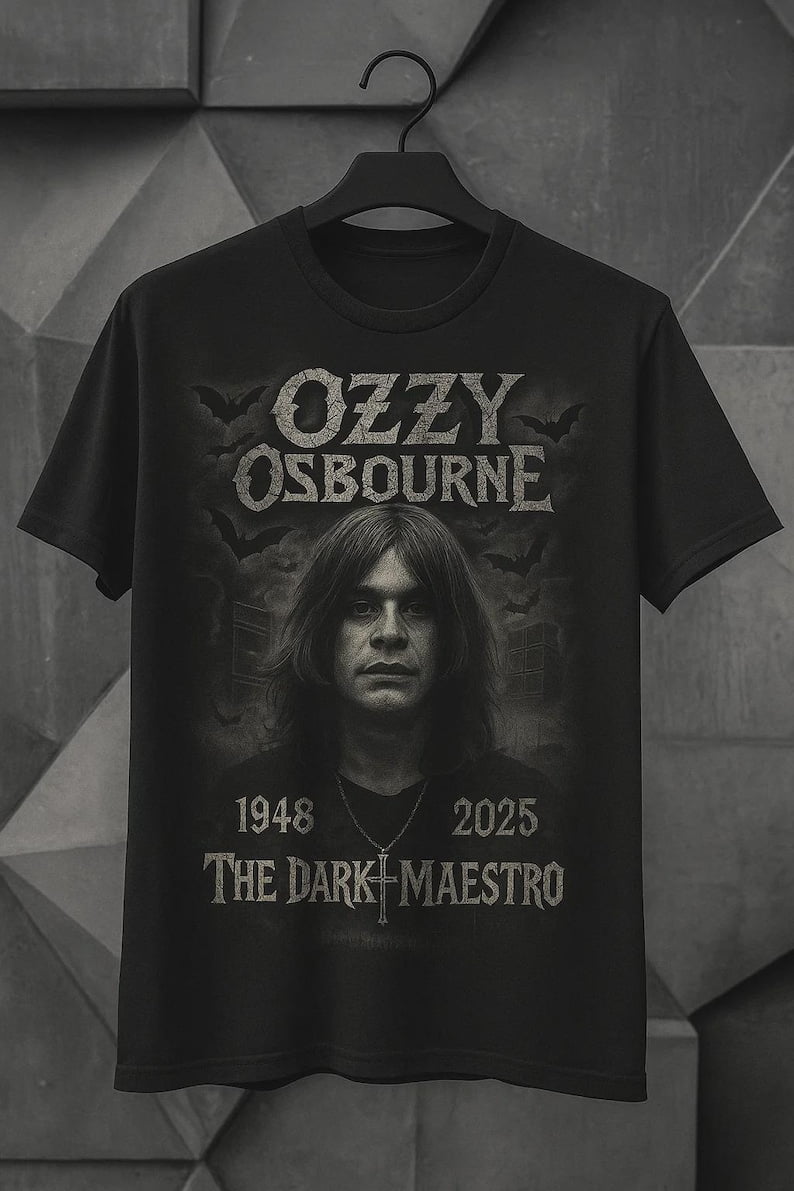 Ozzy Osbourne Tribute Shirt – The Dark Maestro 1948–2025 | Gothic Metal ...