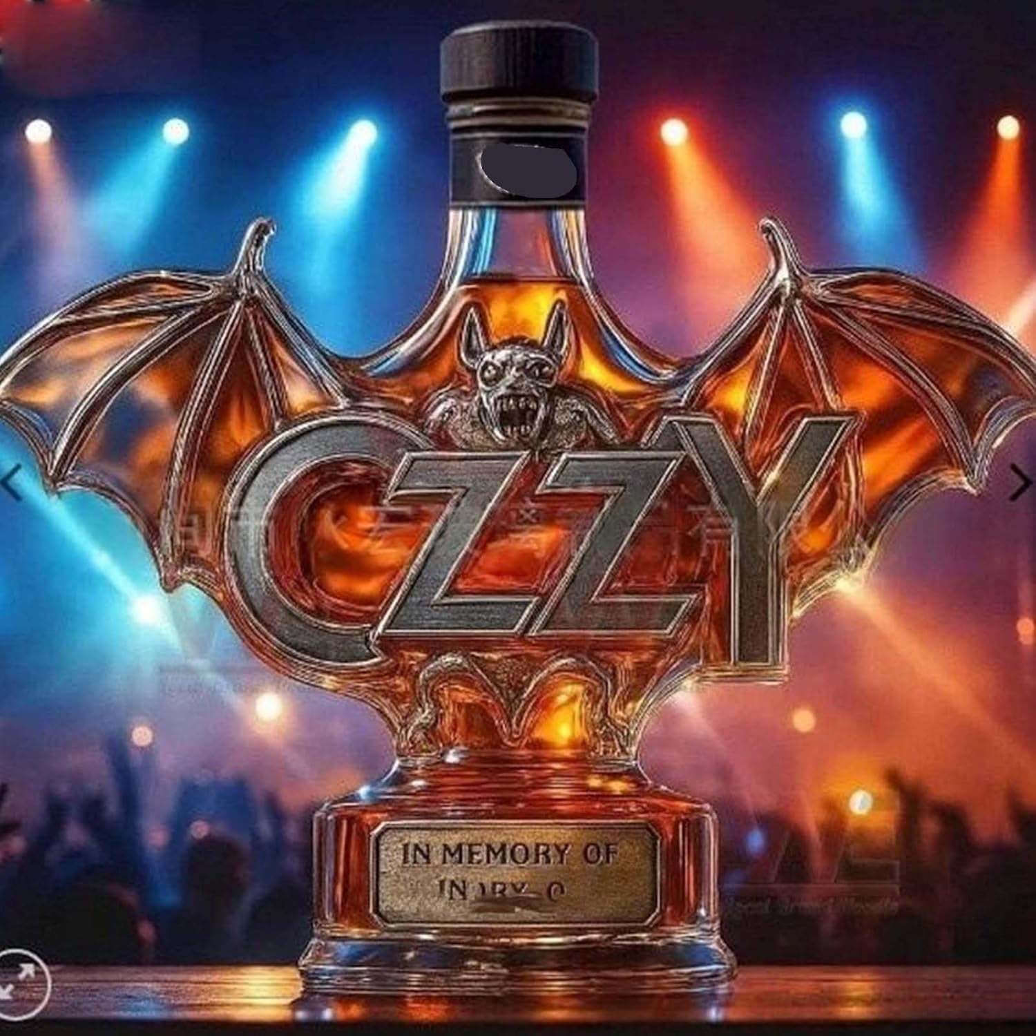 Ozzy Osbourne Whiskey Decanter - Art Statue, 300ML Bat-shaped Whiskey ...