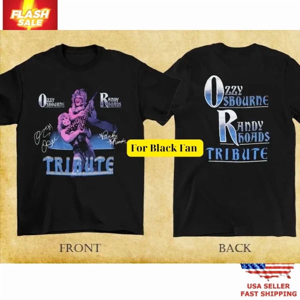 Ozzy Randy Rhoads Tribute Shirt 1987 2-Sided Limited Edition T Shirt ...