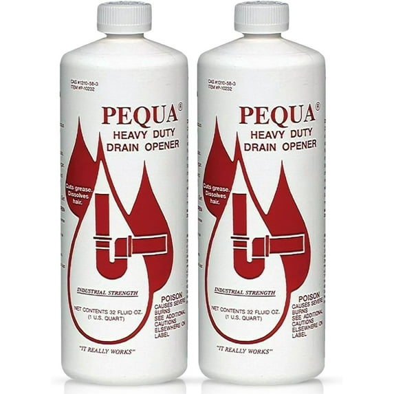 P-10232 Pequa Heavy Duty Drain Opener, Non-Acid, Fast-Acting Formula ...
