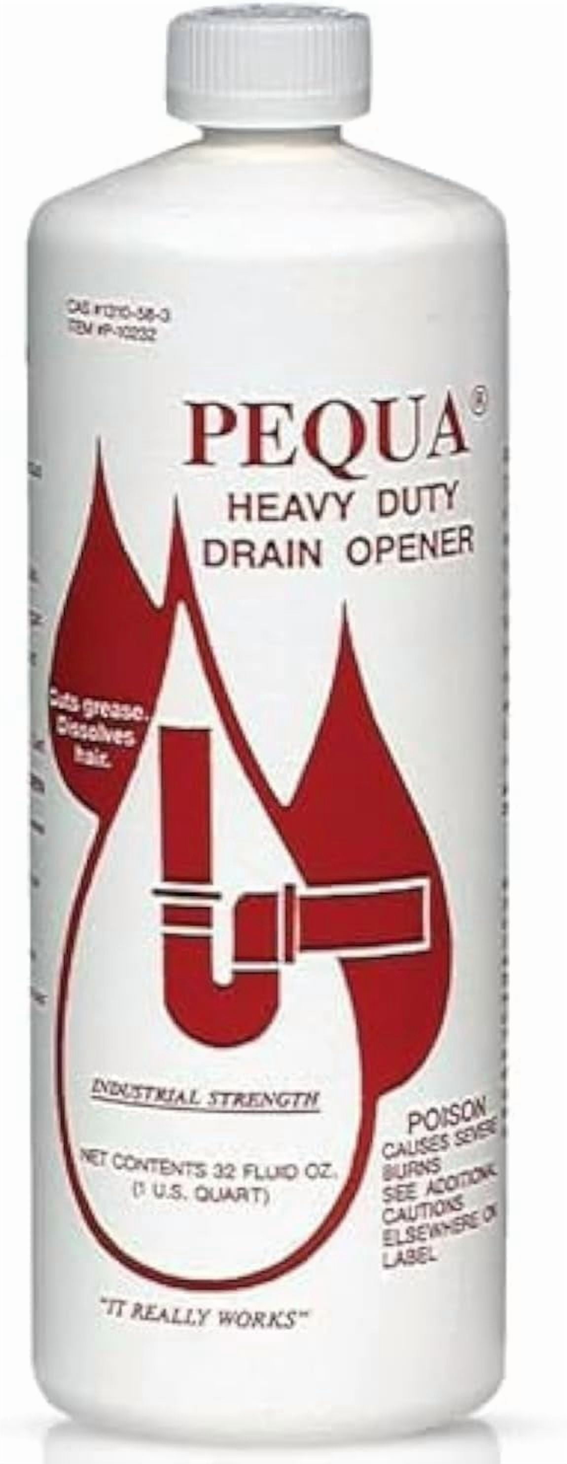 P-10232 Pequa Heavy Duty Drain Opener, Non-Acid, Fast-Acting Formula ...