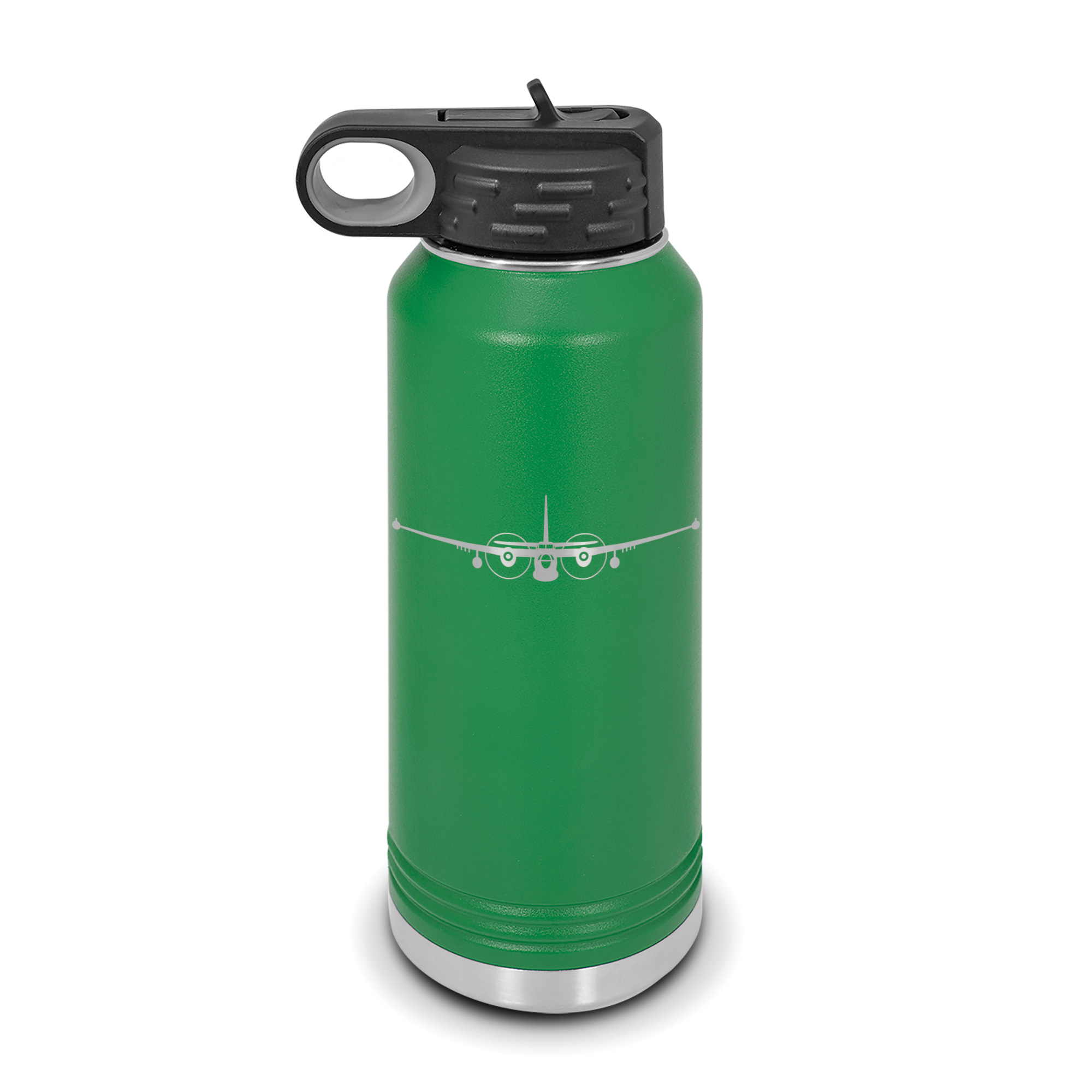 P-2 Neptune Water Bottle 32 oz - Laser Engraved w/ Flip Top Removable ...