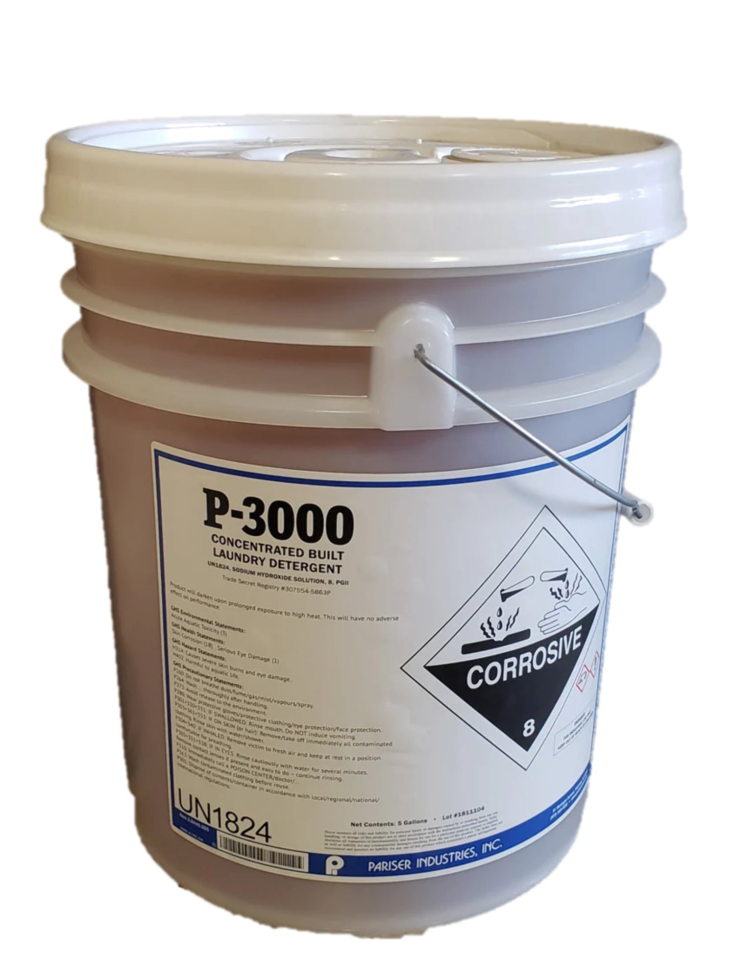P-3000 Concentrated Commercial Laundry Detergent, 5 Gal Pail - Walmart.com