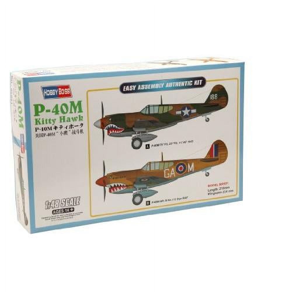 P-40M KItty Hawk Fighter 1/48 Scale Plastic Model Kit Hobby Boss ...
