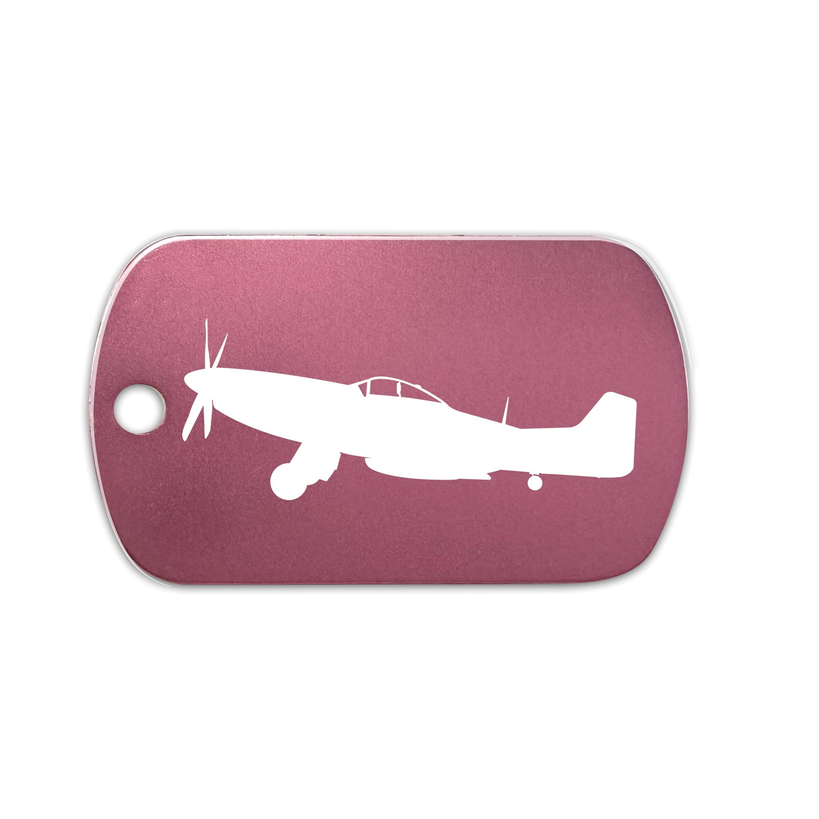 P-51 Mustang GI Dog Tag Aluminum Keychain wwii type 1 - Pink - Walmart.com