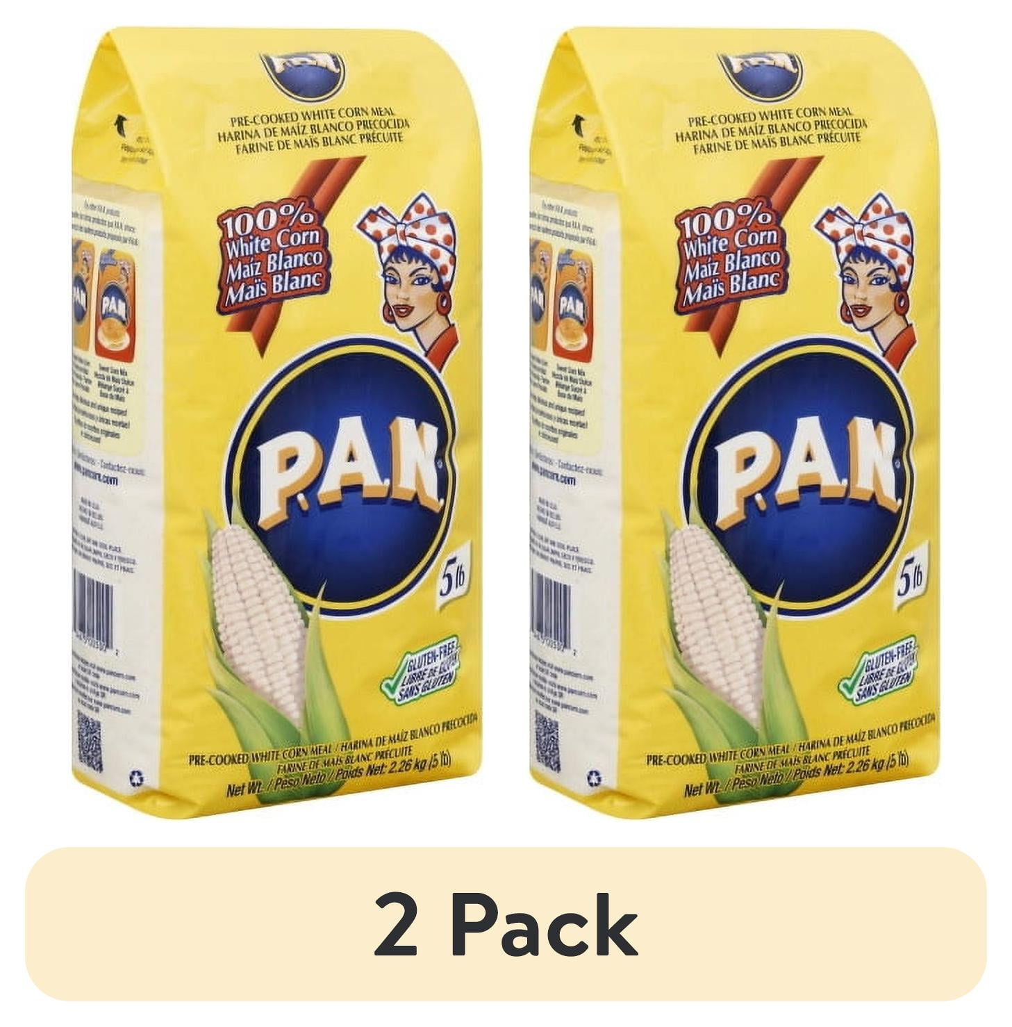 (2 pack) P.A.N. White Corn Meal 5 LB. - Walmart.com