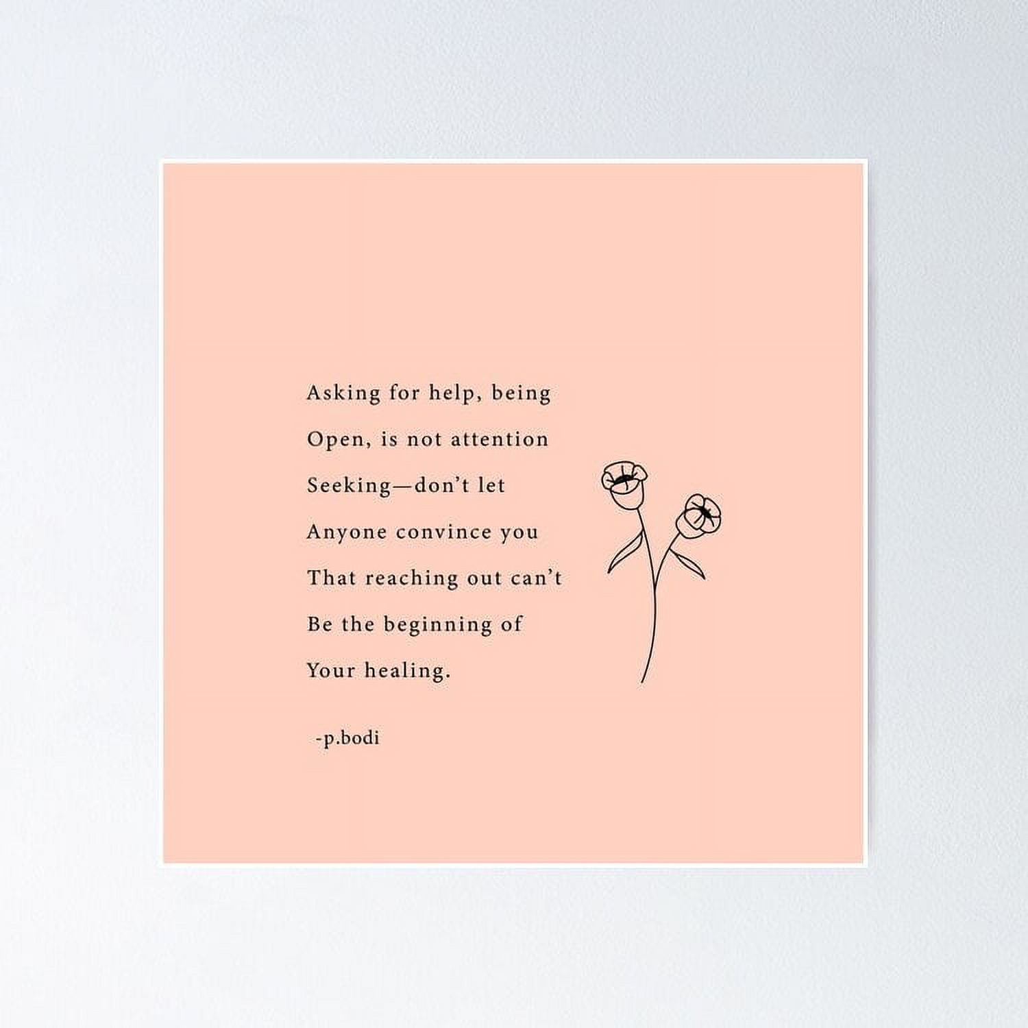 P.Bodi Poetry Poem Poster- Unframed Poster | Wall Art | Perfect For ...