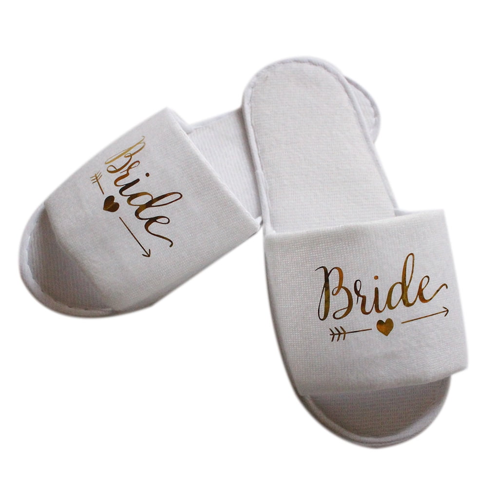 P Bridal Slippers Bachelorette Party Wedding Slippers Bridal Shower ...