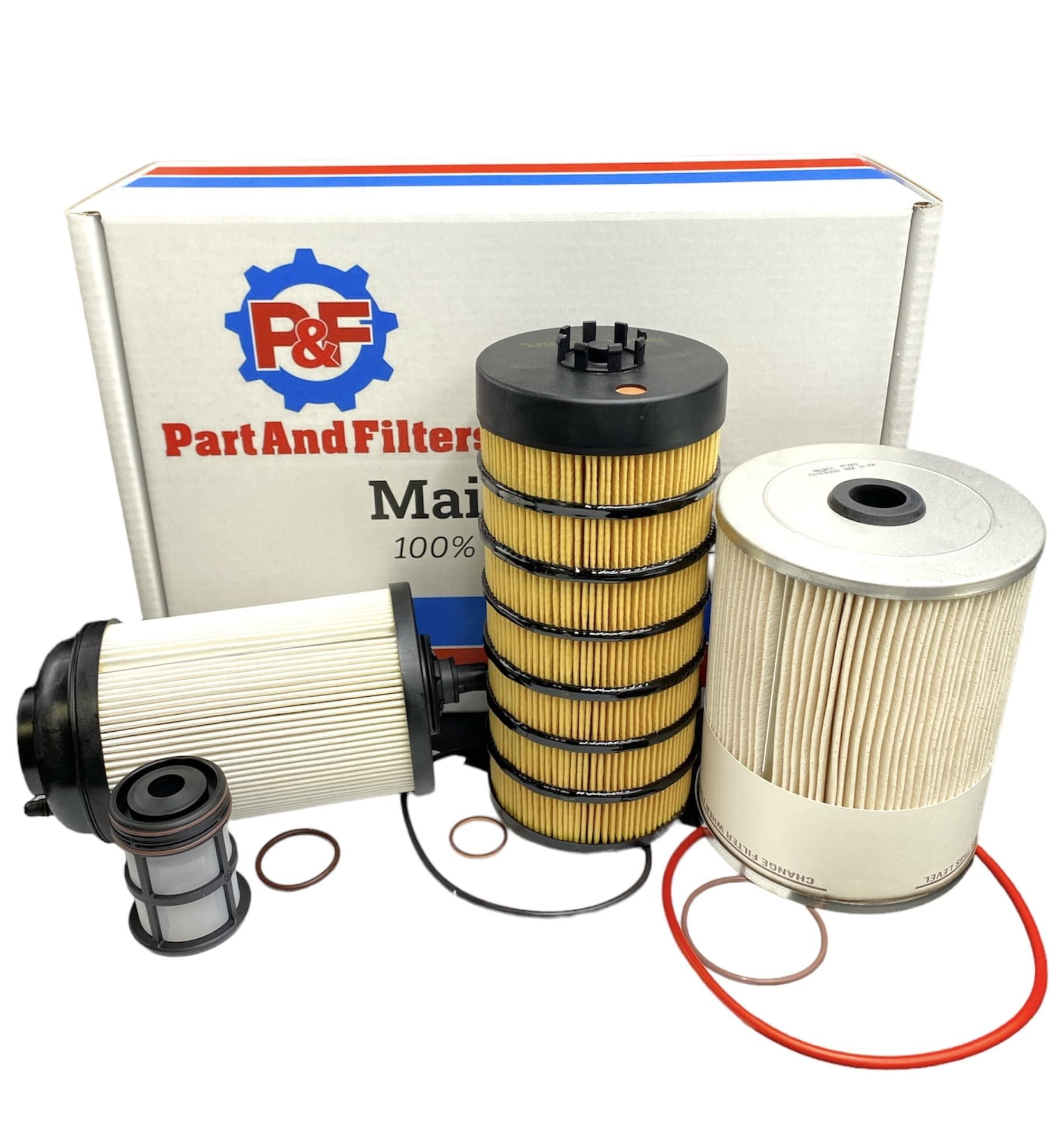 P&F Filter Kit Fits Cascadia Detroit DD13 DD15 DD16, Oil P7505, Fuel ...