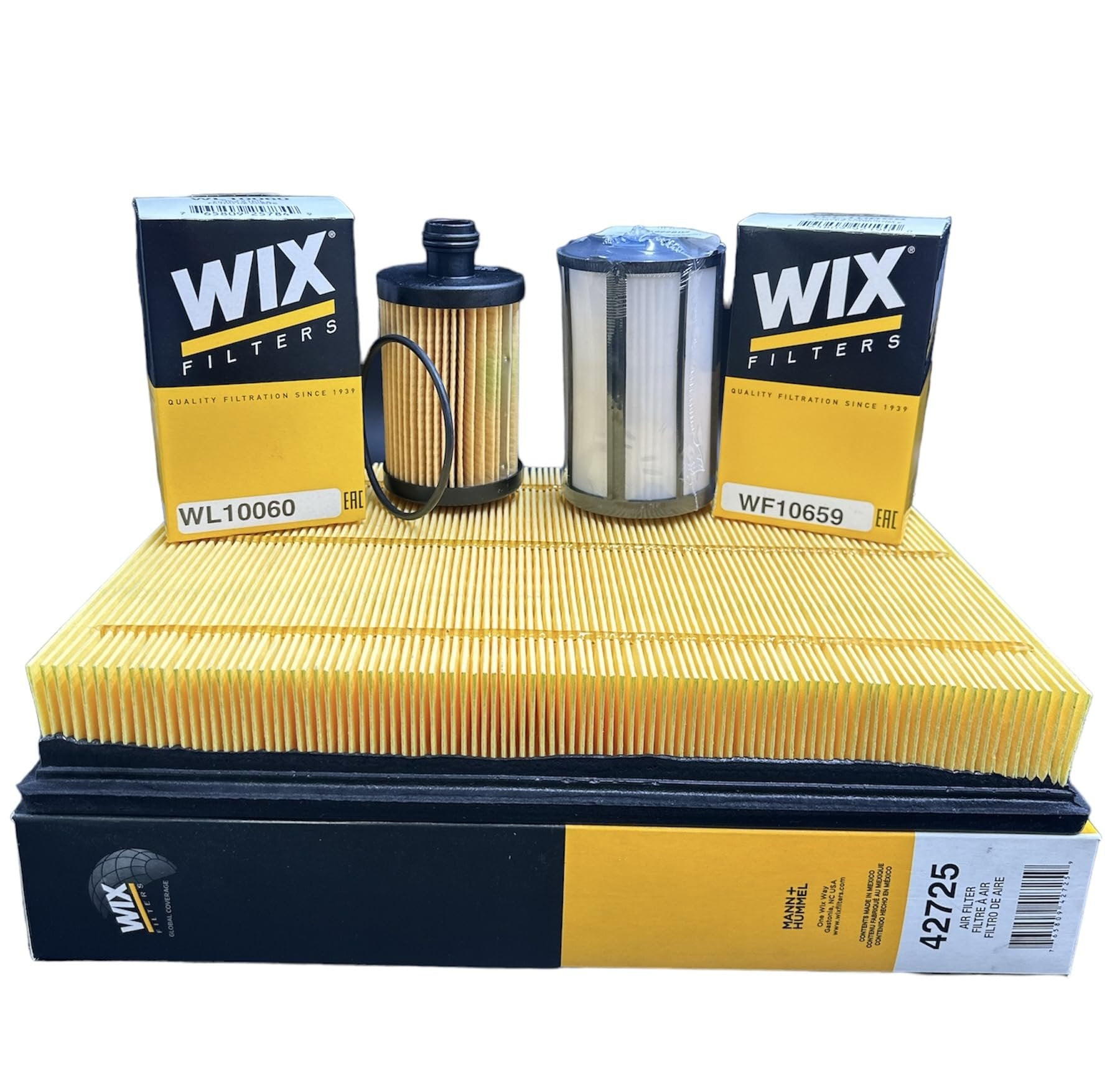 P&F Oil Filter WL10060, Fuel Filter WF10659 & Air Filter 42725 Kit For ...