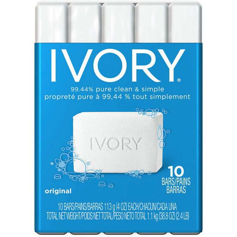 P & G Ivory Soap Bars, 10 ea - Walmart.com