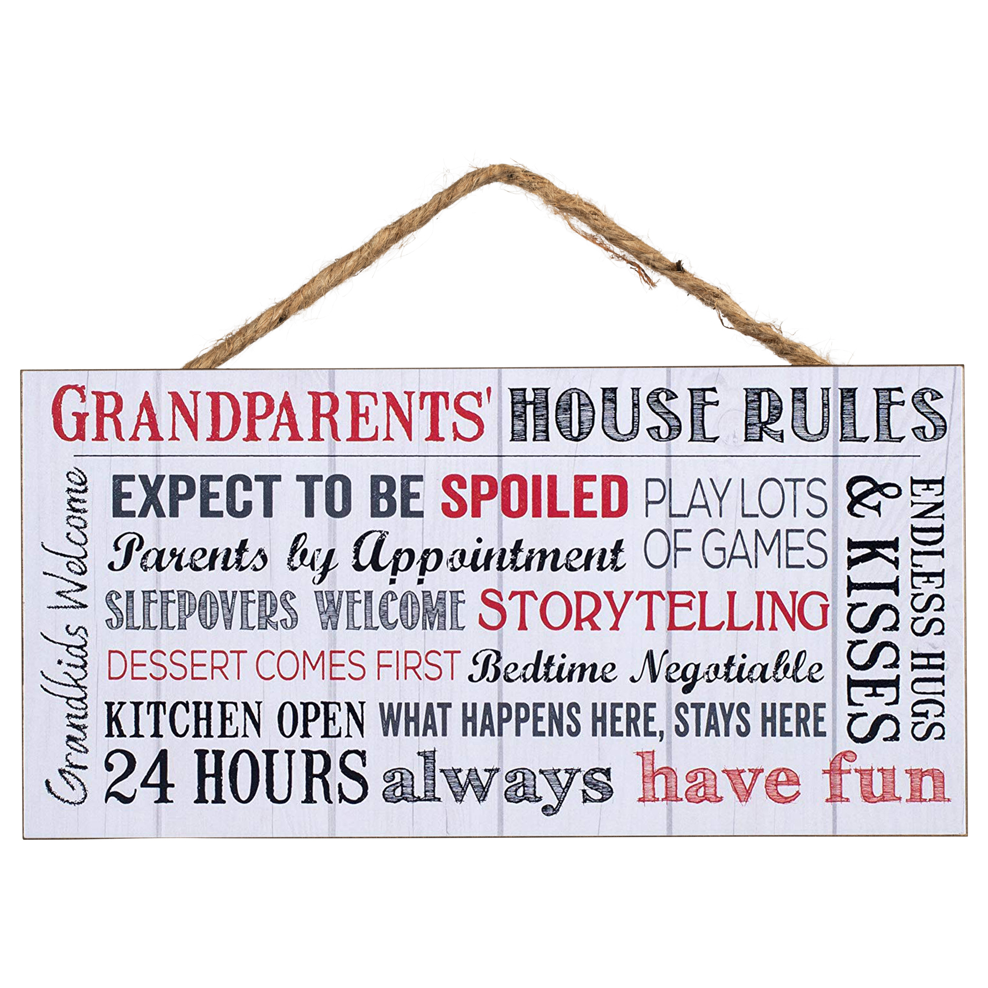 Grandparents House Rules Rustic Wood Wall Sign 9x18 - Walmart.com