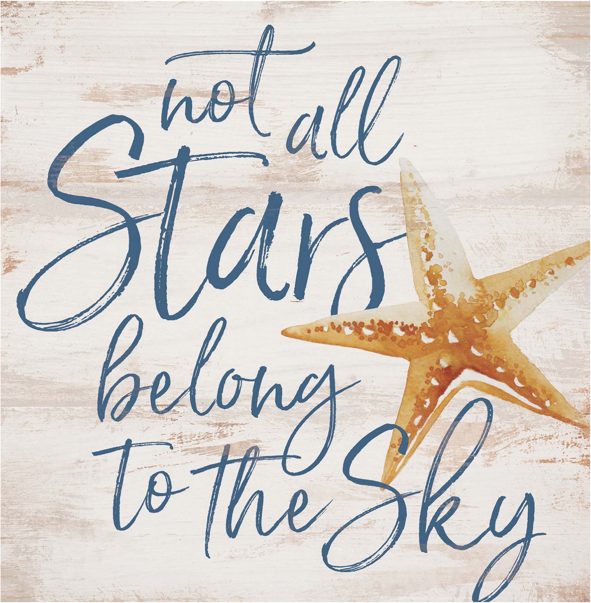 P. Graham Dunn Not All Stars Belong Sky Nautical Blue 5.5 x 5.5 Pine ...