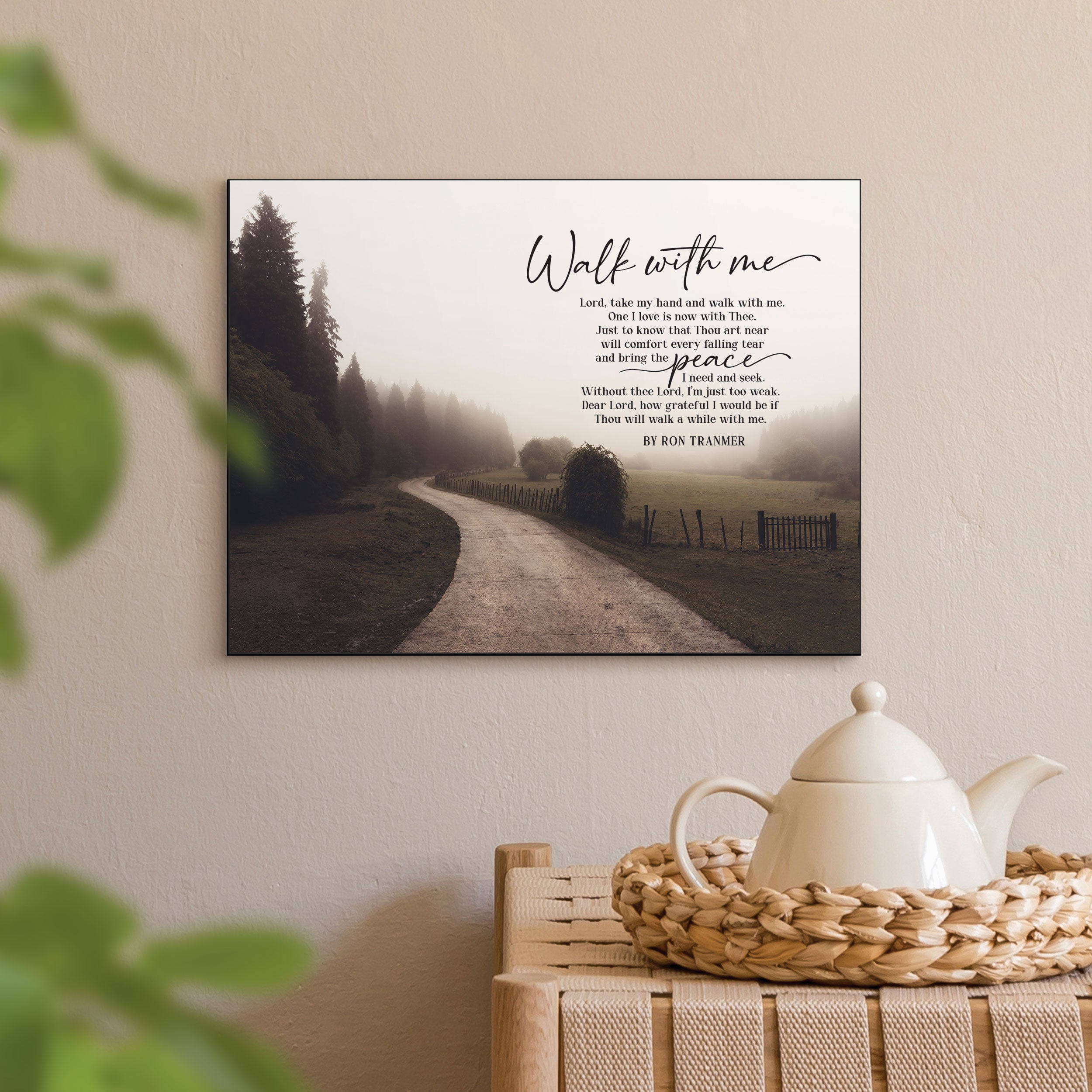 P. Graham Dunn Walk With Me Printed Horizontal Art Sign, Home ...