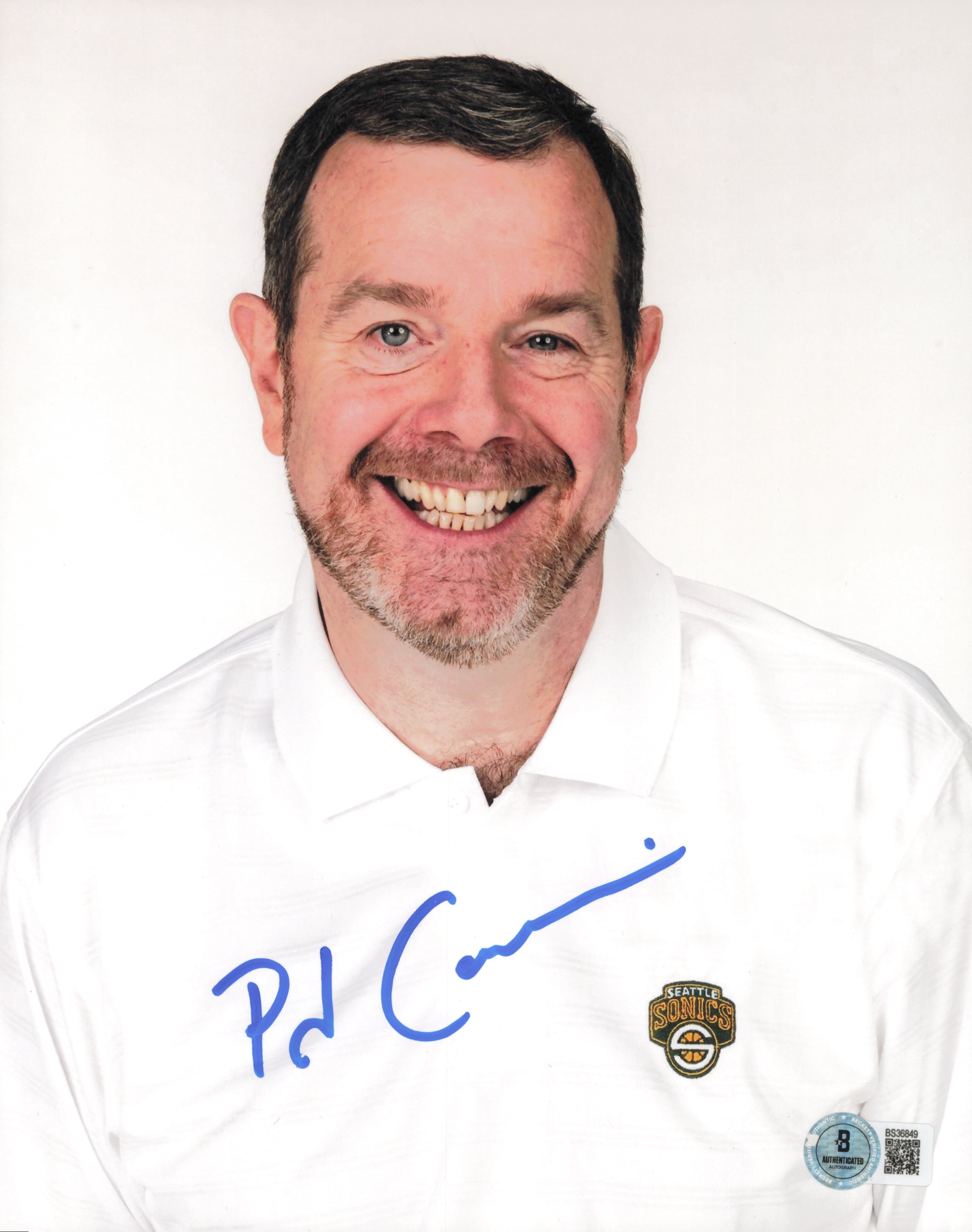P.J. Carlesimo Autographed 8x10 Photo Seattle Supersonics Beckett BAS ...