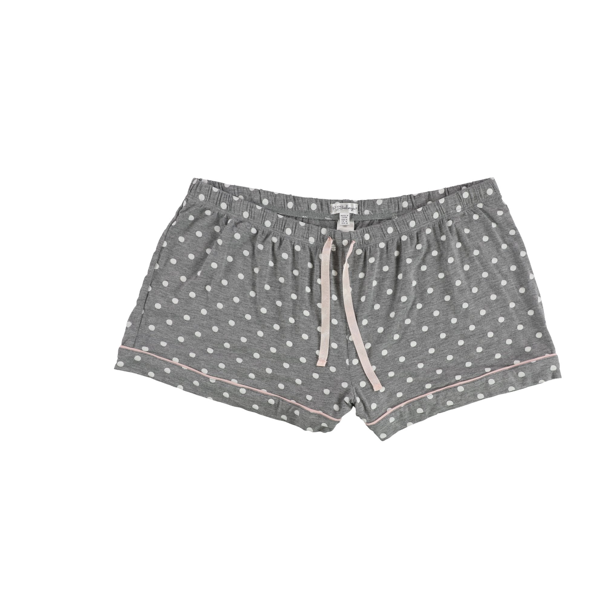 P.J. Salvage Womens Polka-Dots Pajama Shorts, Grey, Medium - Walmart.com