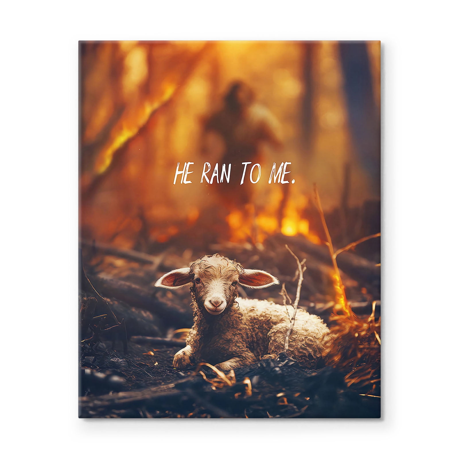 P&L Art Framed Canvas Wall Art - 20"x24" Jesus and Lamb Canvas Wall Art ...
