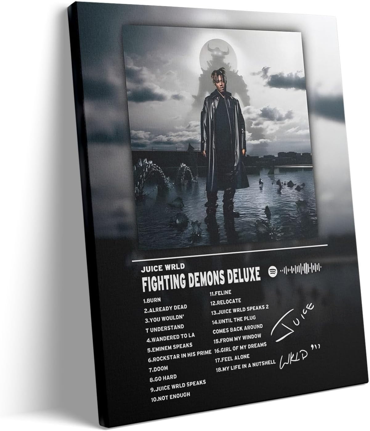 P&L Art Juice Wrld Fighting Demons Deluxe Canvas Art,Rapper Singer ...