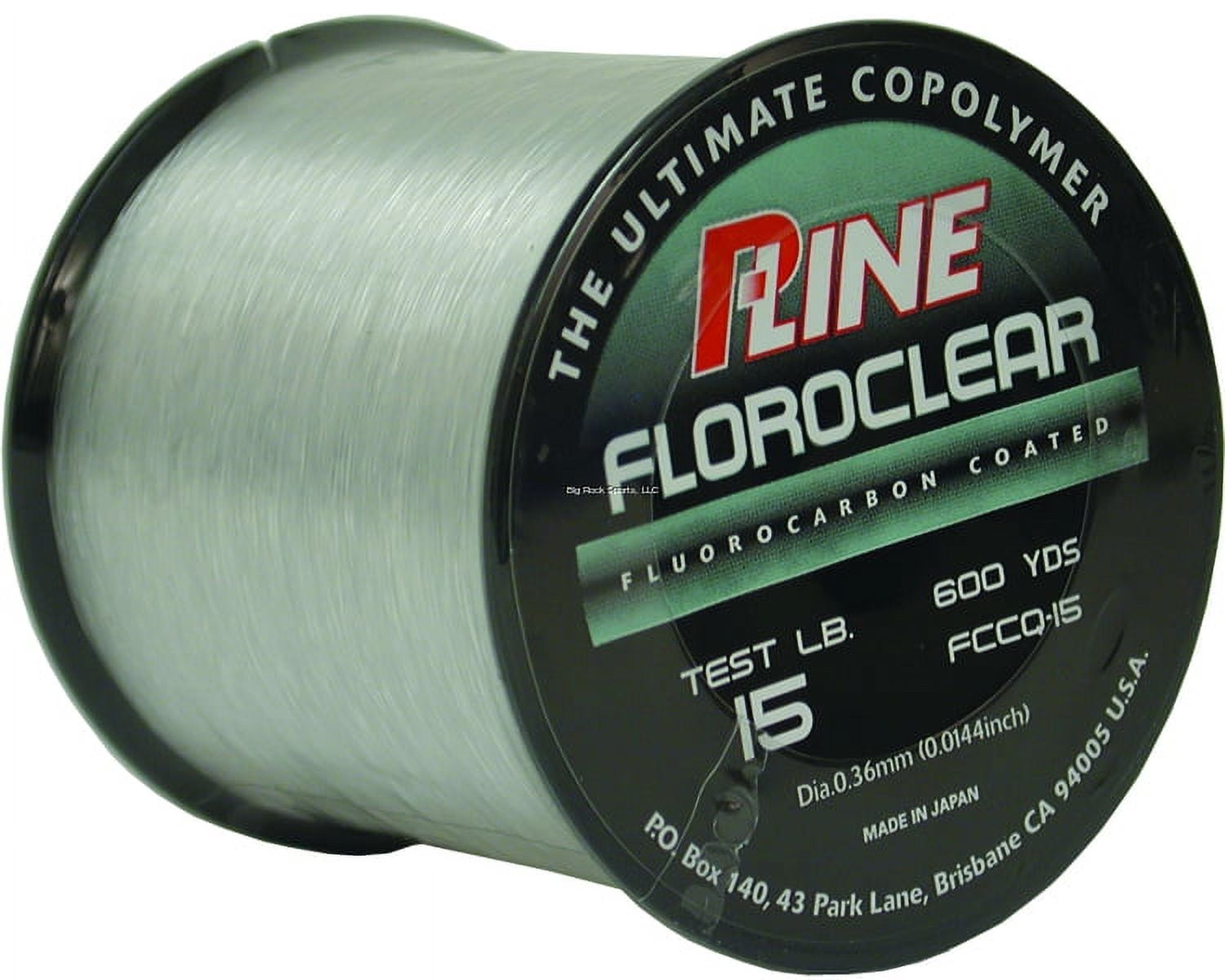 P-Line Floroclear Fluorocarbon Coated Mono 15lb 600yd, Clear - Walmart.com