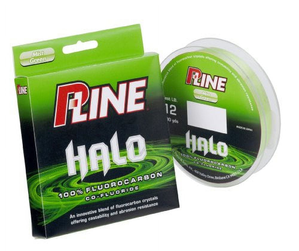 P-Line HF200-12 Halo Fluorocarbon Fishing Line 12Lb 200Yds Mist Green ...